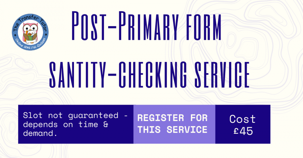 The Transfer Tutor - Preparation for SEAG Exam